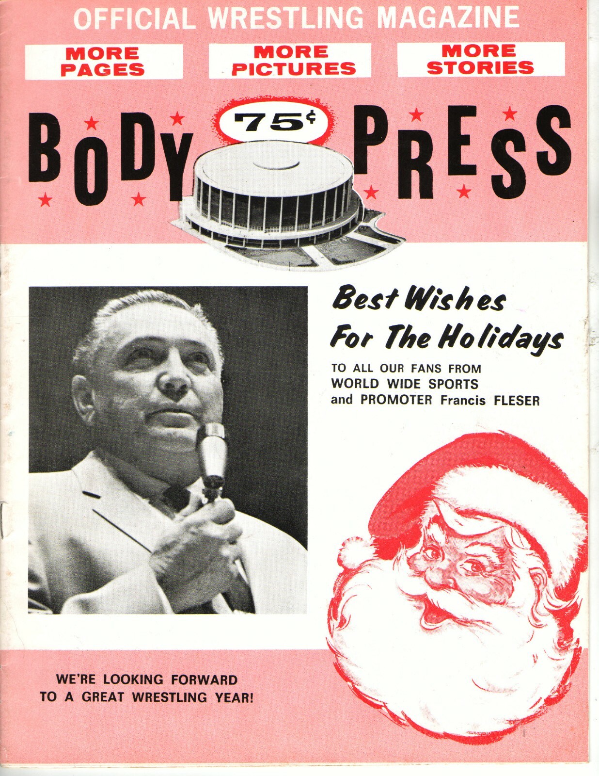 BODY PRESS WRESTLING MAGAZINE (1968) DANNY HODGE MARK LEWIN SHEIK FRED ...