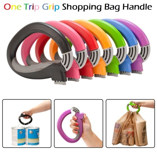 Easy Grip Grocery Bag Holder Handle Grips Lock ONE TRIP HANDLE Shopping ...