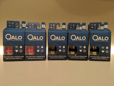 QALO Men's and Women's Silicone Functional Wedding Rings Asst Colors ...