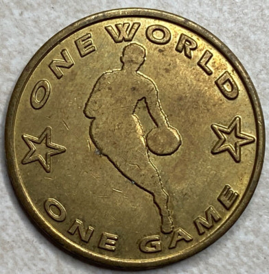 NBA Basketball City One World One Game Arcade trade pinball Token T1934 ...