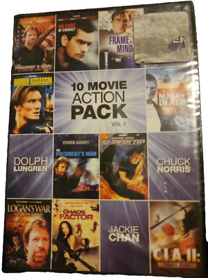 Action Pack DVD Set Jackie Chan Chuck Norris Action Martial Arts 10 ...