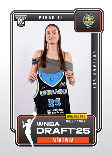2025 Panini Instant WNBA Draft #9 Ajsa Sivka Chicago Sky RC PRESALE | eBay