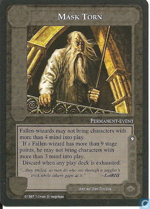 Middle-Earth CCG MECCG TWH The White Hand Mask Torn | eBay