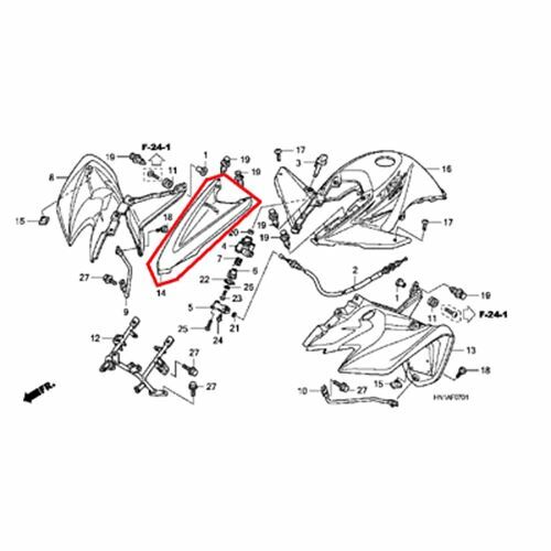 TRX 400ex Front Hood Nose Grill From 2012 Honda Trx400ex #125 X for ...