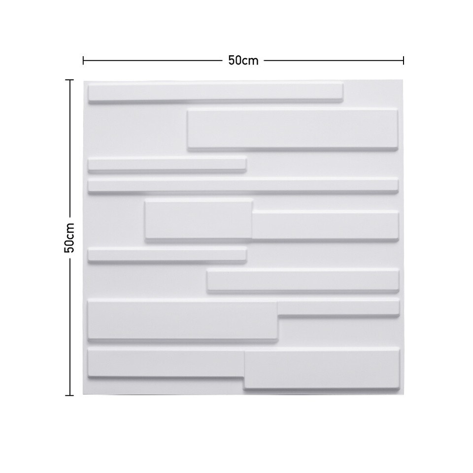 12/24x White 3D Embossed Wall Panels Ceiling Background Wall PVC ...