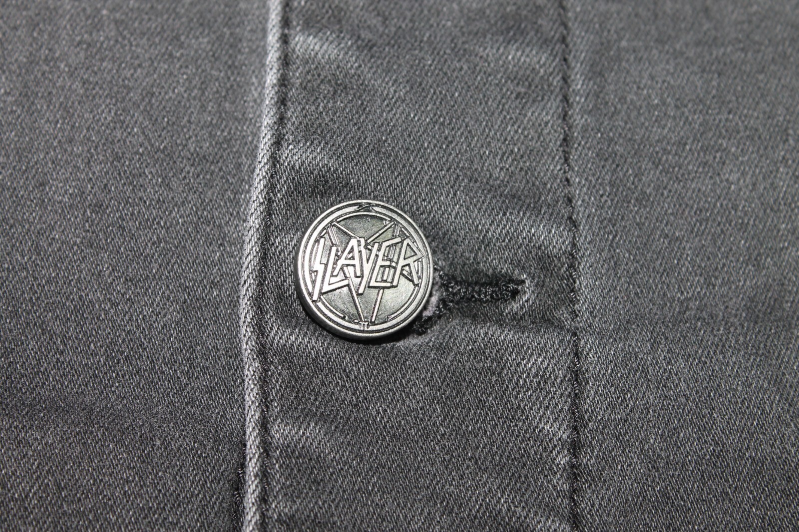 Slayer Jacket Thrash Metal Band Denim Men's Black Jean Jacket | eBay
