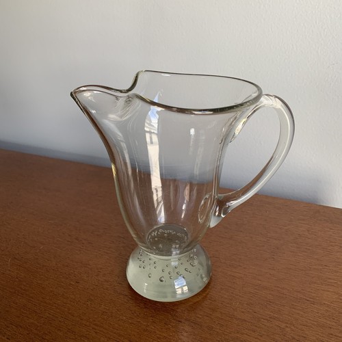 Mid Century Erickson Glass Pitcher - Controlled Bubble Bullicante ...