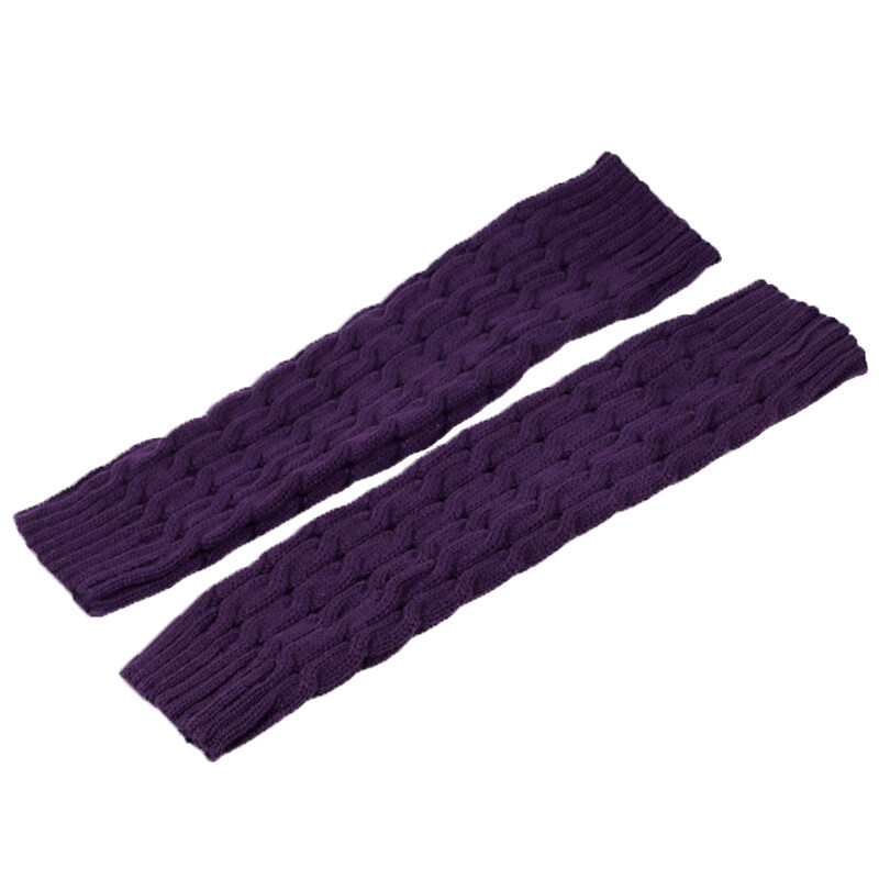 Leg Warmers Cable Knit Knitted Knee Socks Socks Cover Boot Cuffs Warm