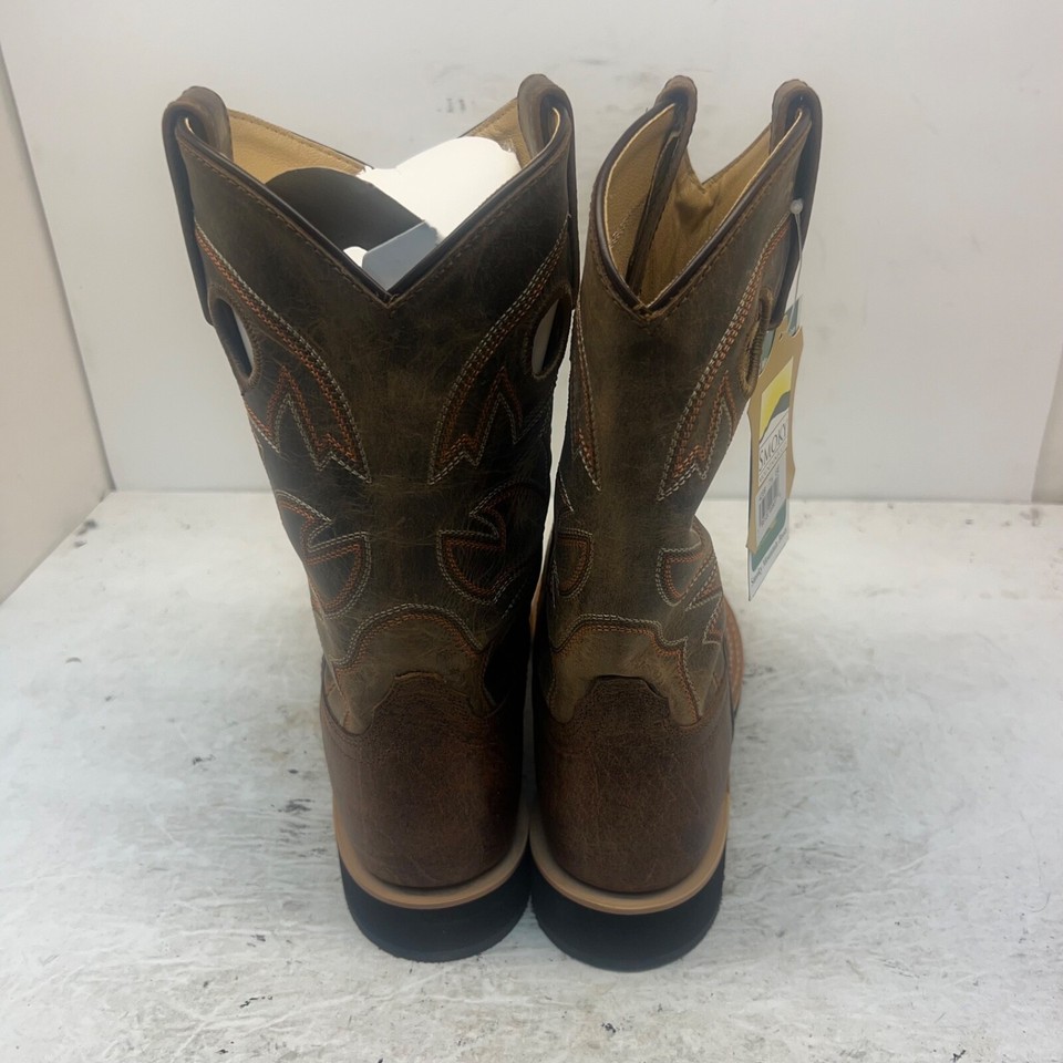 Smoky Mountain Men's Bandera Cowboy Western Boot 4209 Brown Leather ...