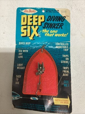 Les Davis Fishing Deep Six Diving Sinker Vintage 100R Size 1 New | eBay