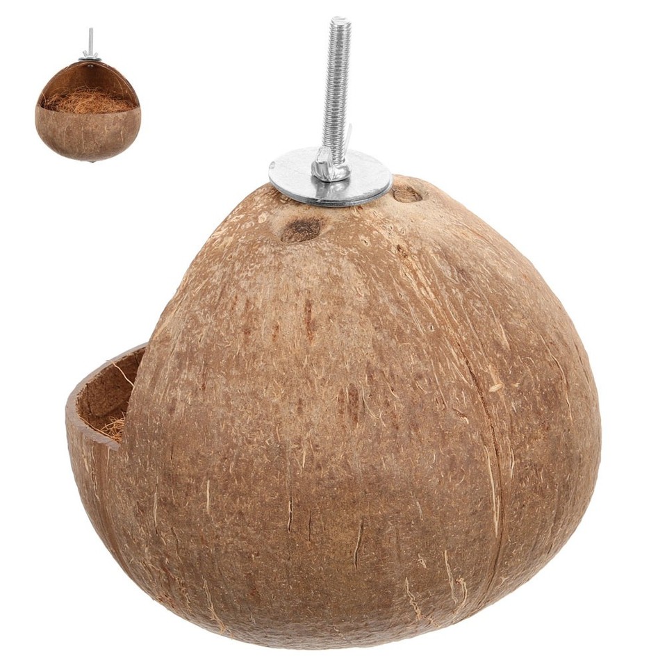 Coconuts Shell Bird House Bird Nest Breeding Nest Parrot Cage Bed ...