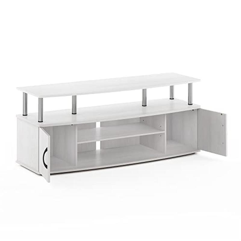 Large TV Stand 55 Inch Flat Screen Open Shelves Storage Heavy Duty ...