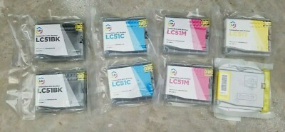 NEW Brother Compatible LC51BK, LC51M, LC51Y, LC51C Ink Cartridges- Set ...