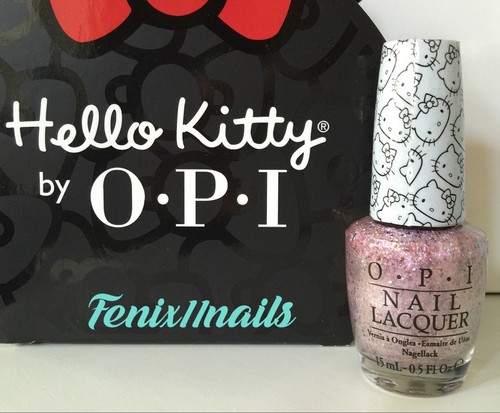 OPI HELLO KITTY NL H81 CHARMMY & SUGAR sparkly pink nail lacquer polish ...