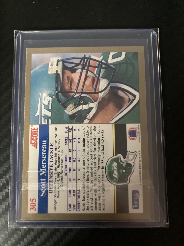 1991 Score Football #305 Scott Mersereau New York Jets | eBay