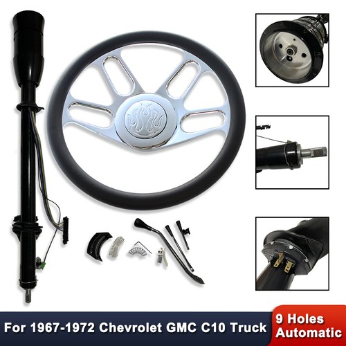 For Chevy GMC C10 Truck 1967-72 Auto Shift Tilt Steering Column & 14" Wheel Kit | eBay