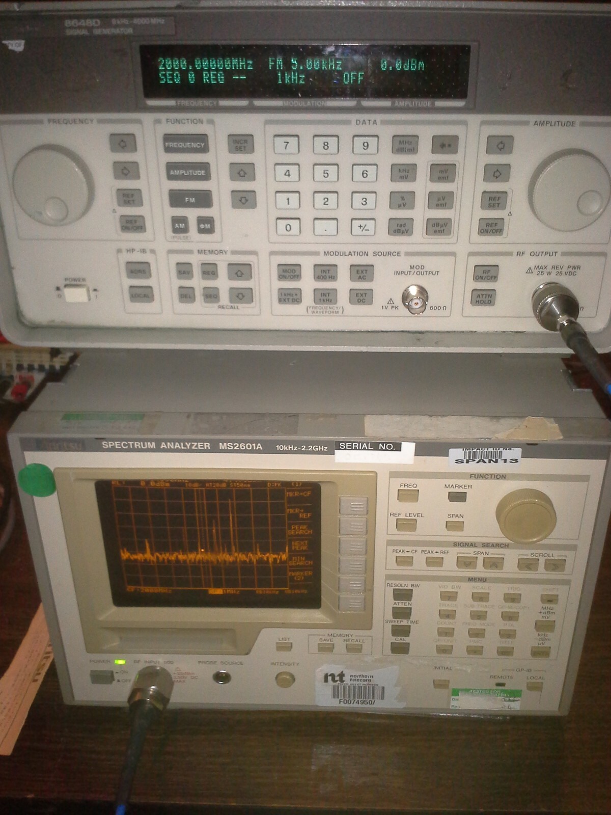 Anritsu MS2601A Spectrum Analyzer 9 kHz to 2.2GHz DEFECTIVE | eBay