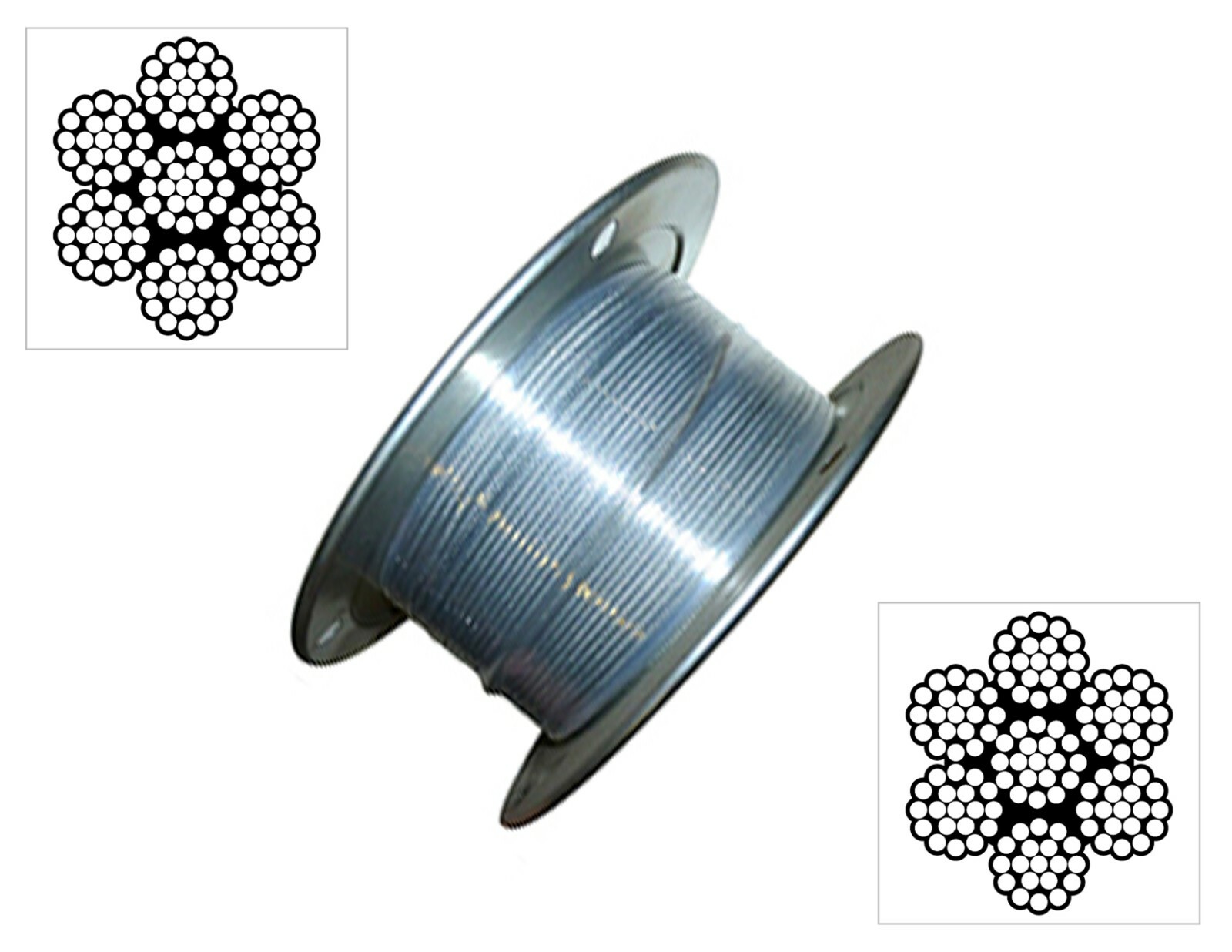 5/16" Stainless Cable Rail Steel Guide Wire Type 304 Marine Rigging 25 ...