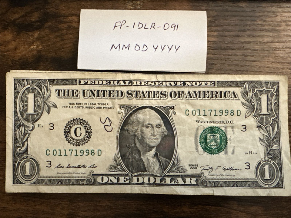 KEY DATE, BIRTHDAY, ANNIVERSARY in SERIAL NUMBER $1 ONE Dollar Bill ...