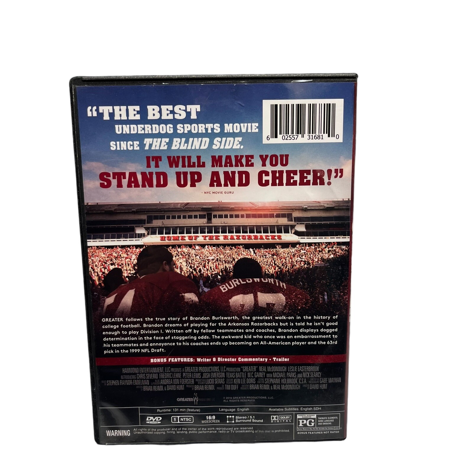 Greater DVD College Football Brandon Burlsworth D12 | eBay