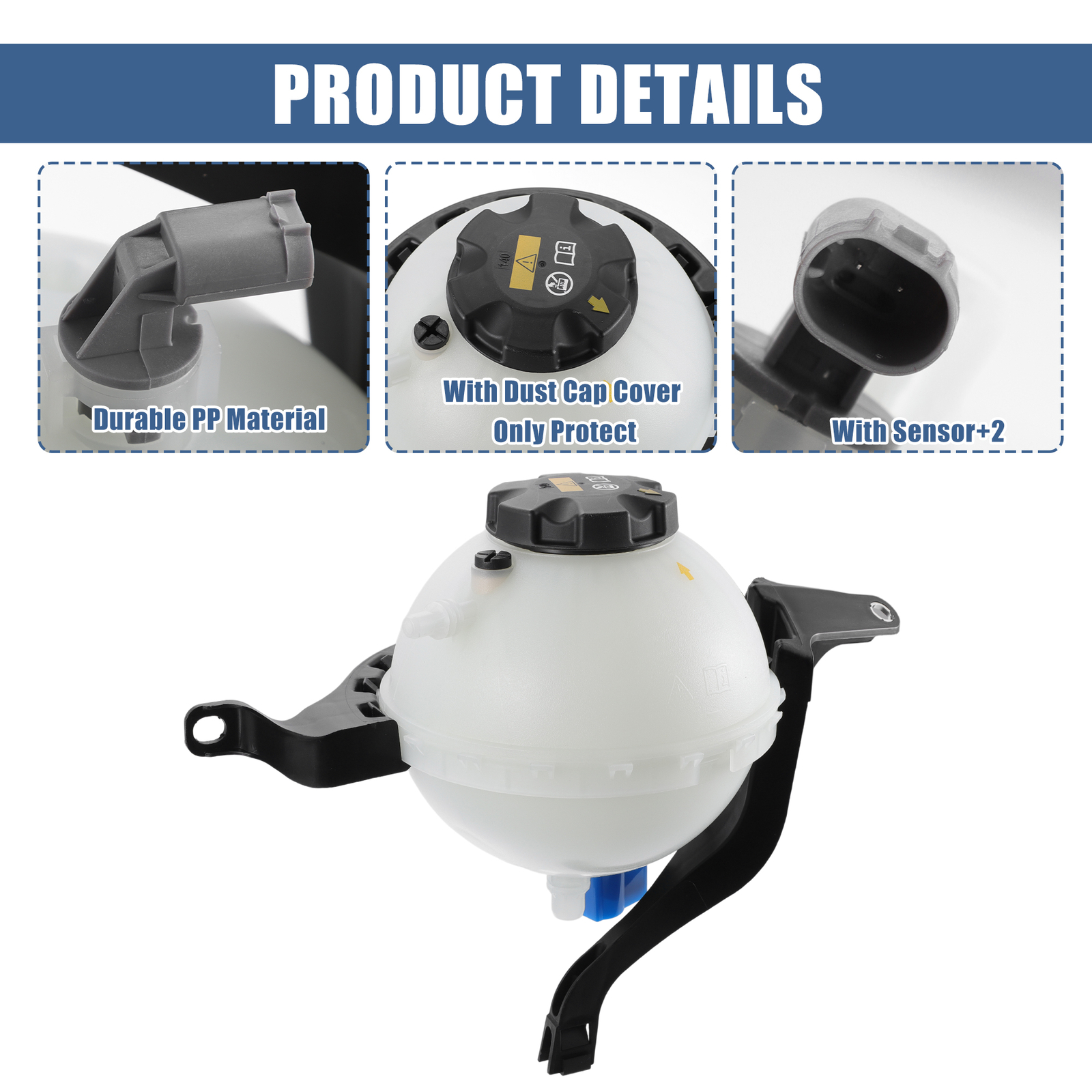 Coolant Radiator Reservoir Tank 17137619189 with Cap and Sensor for BMW ...