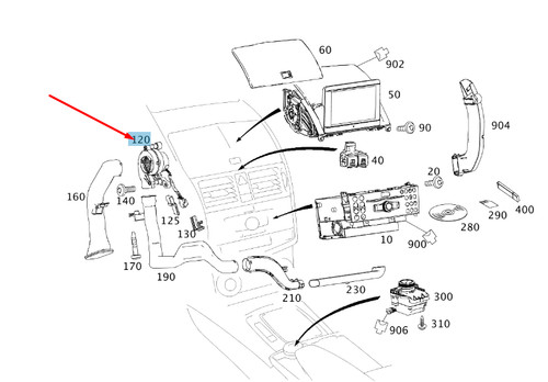 NEW MERCEDES-BENZ C W204 BLOWER FAN CONTROL UNIT LHD A2049060015 ...