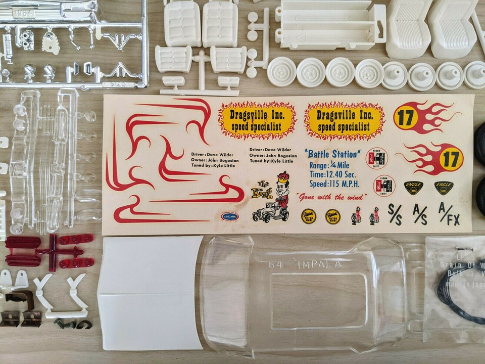 SUPER RARE! VINTAGE ORIGINAL AMT 1964 CHEVY IMPALA Model Kit *COMPLETE ...