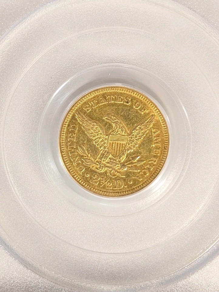 1848-C $2.50 Liberty Head Gold Quarter Eagle PCGS XF45 Vintage OGH ...
