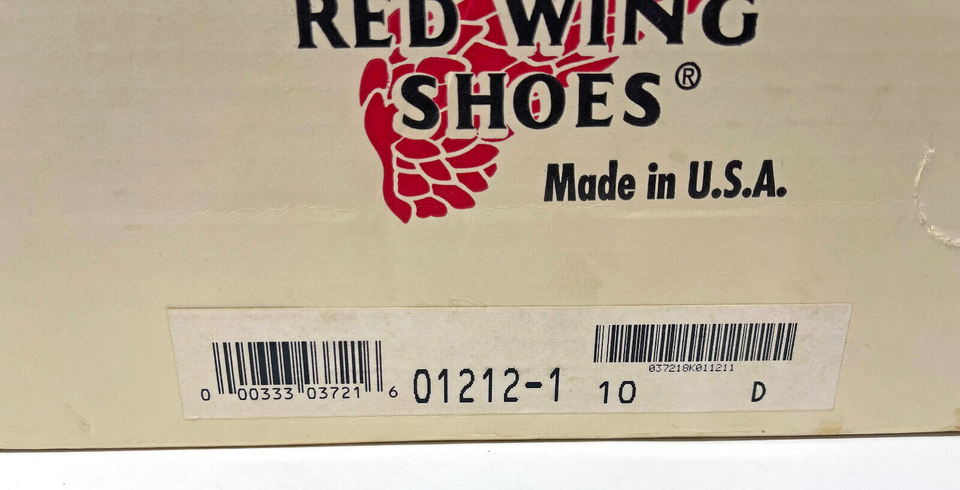 Vintage Red Wing 1212 Boots 10D 02009 New Open Box Old Stock Defects ...
