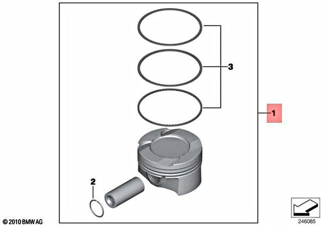 BMW 328 528 428 N20 Engine Motor Piston With Rod 11258606459 OEM for ...