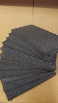 (12) Foam Shipping Pads 18"x10"x1" Thick Black PE Padding Packing ...