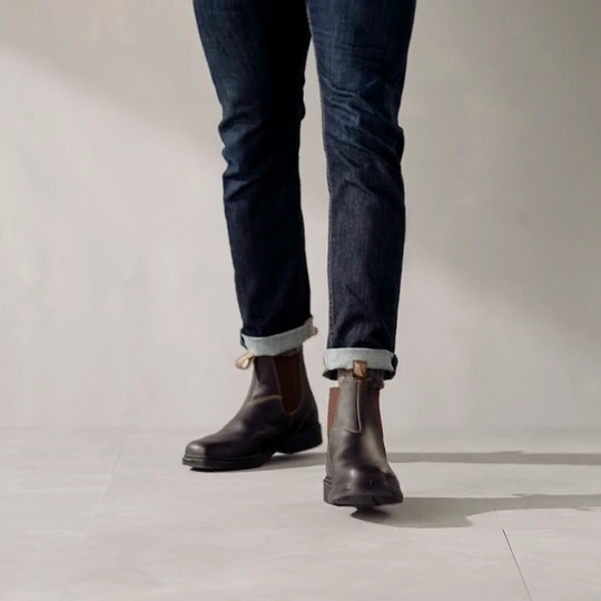 Blundstone 062 Stout Brown Unisex Leather Square-Toe Chelsea Boot | eBay UK