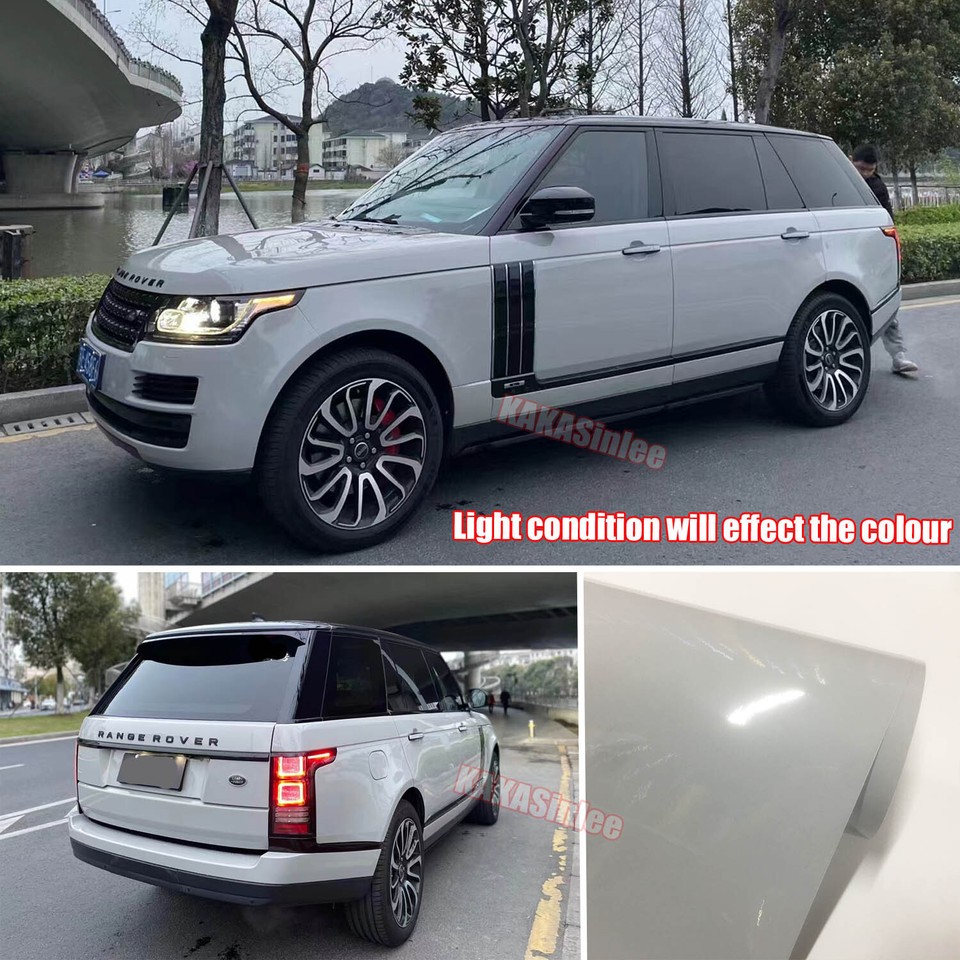 80FT Stretch Full Car Truck Wrap L Grey Gloss Crystal Paint SUV Vinyl ...
