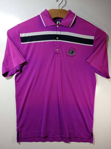 Footjoy FJ Golf Polo Shirt Mens M Purple Short Sleeve Shakey Puddin ...
