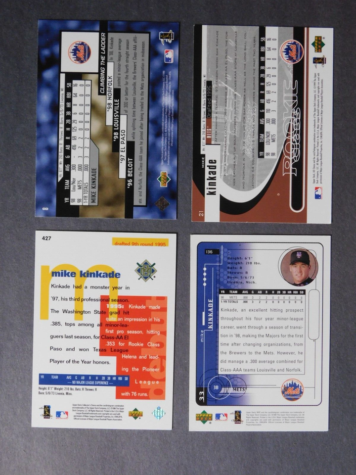 Mike Kinkade 4 Card Lot W/ROOKIES!!! | eBay