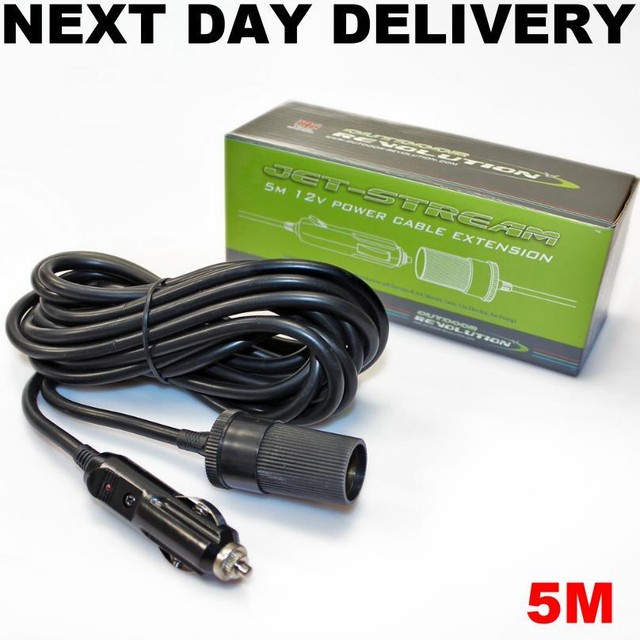 Outdoor Revolution Jet Stream 5 Metre 12 Volt 12v Extension Lead Cable ...