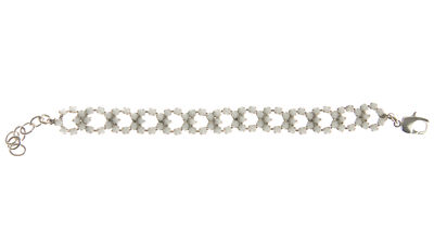 JOOMI LIM Let them Eat Cake Ring Jewel Bracelet - White & Rhdoium $250 NEW | eBay