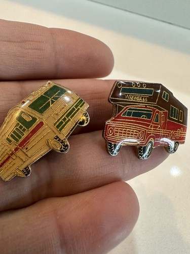 Two Vintage Winnebago RV Motor Home- Pin Gold Tone Lapel Hat ...