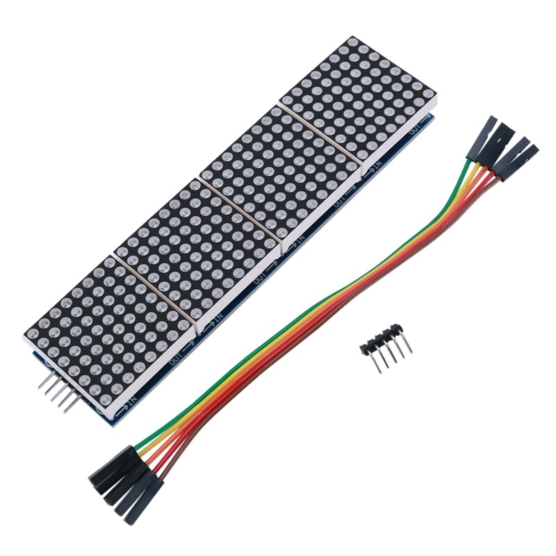 4 in 1 Dot Matrix MCU LED Display Modules DIY Set for 5 PC Connecting ...