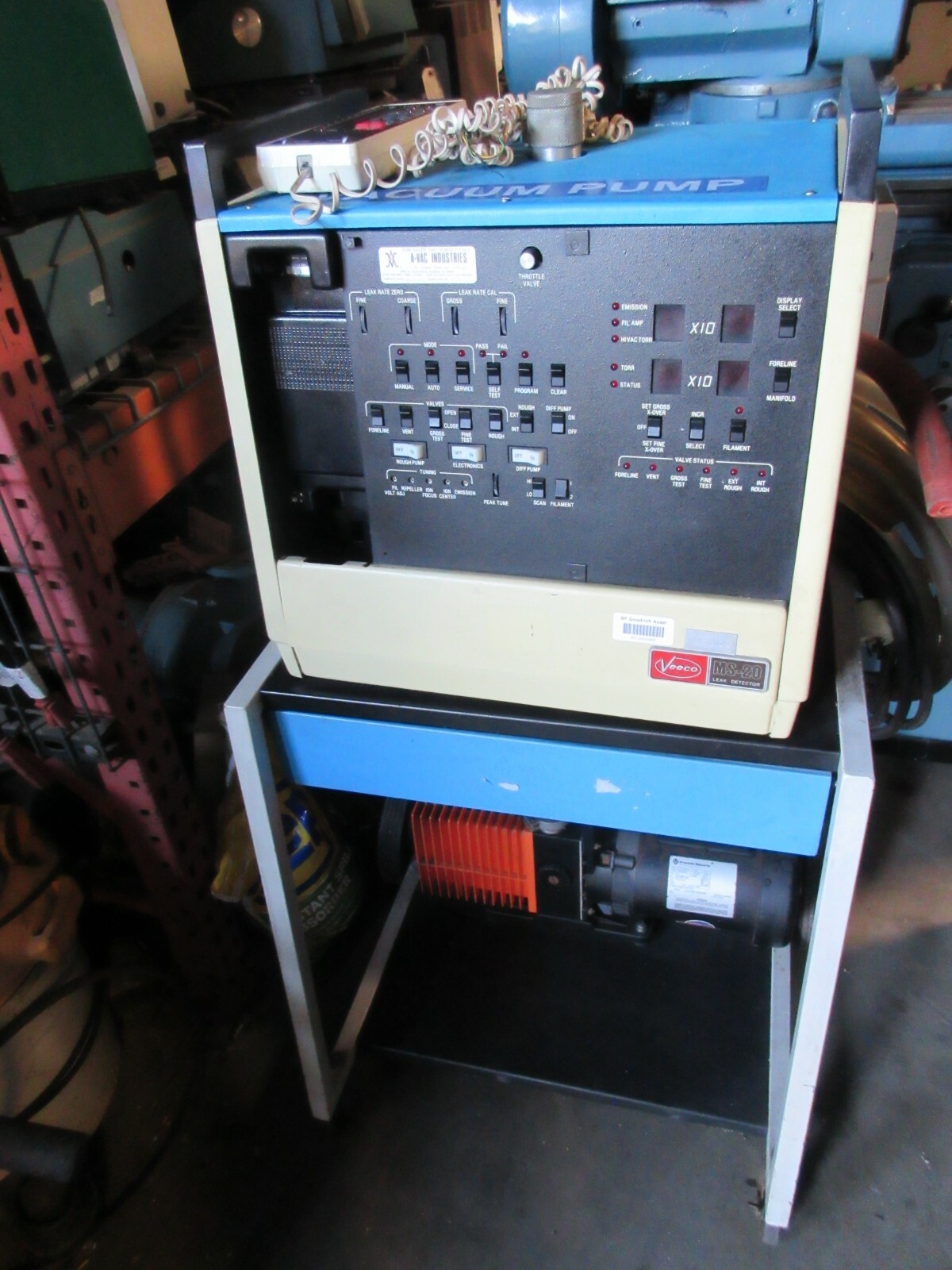 VEECO LEAK DETECTOR MS-20 1 year warranty W ELECTRI ALCATEL 1112255406 ...