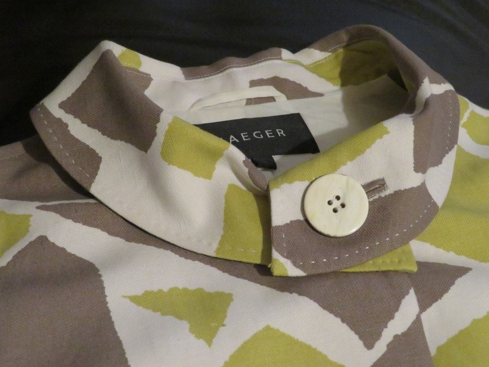 JAEGER 52% Linen 48% Silk Short Swing Jacket Size UK 10 Lined | eBay UK