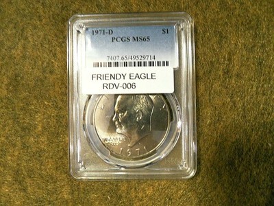 1971-D Eisenhower Dollar Friendly Eagle PCGS MS65 . RDV-006 | eBay