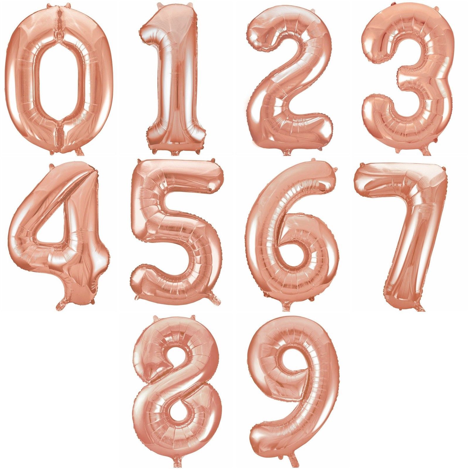 34" Giant Foil Number Rose Gold Helium Large Balloons Birthday Party ...