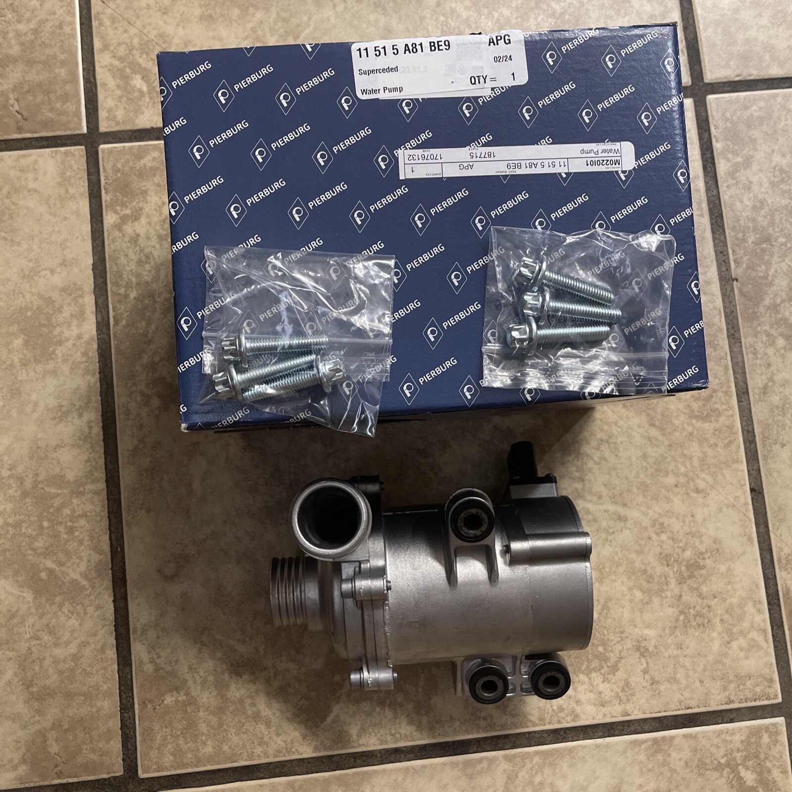 PIERBURG Water pump For BMW 1,6l 2,0l N20B16 N20B20 7.07223.01.0 ...