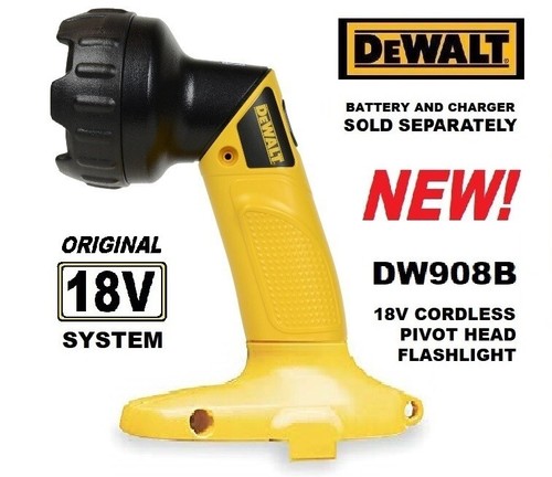 NEW! DeWalt DW908 18V Volt Pivot Head Flashlight Work Light **Use w ...