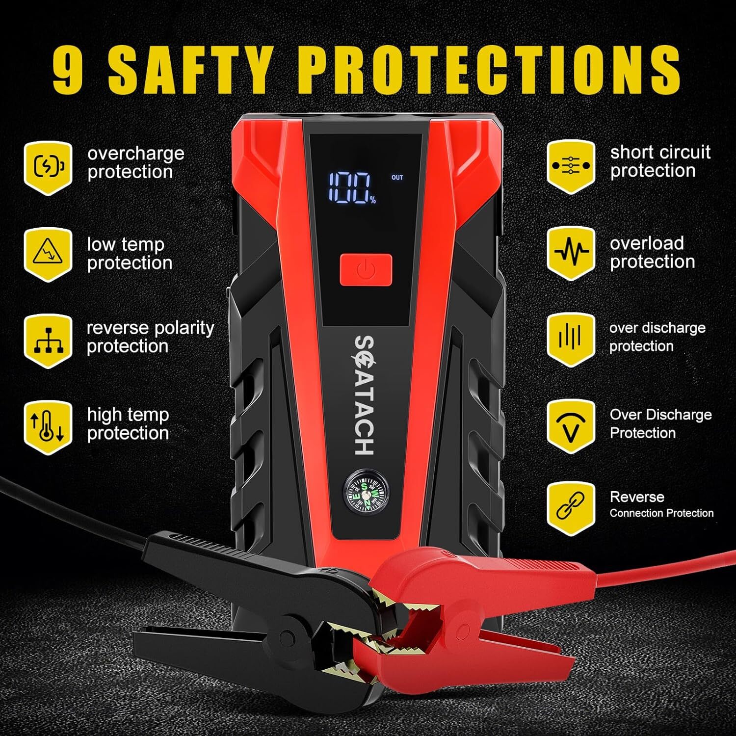 Scatach 011 3000A Car Battery Jump Starter,12V Starter 011 | eBay