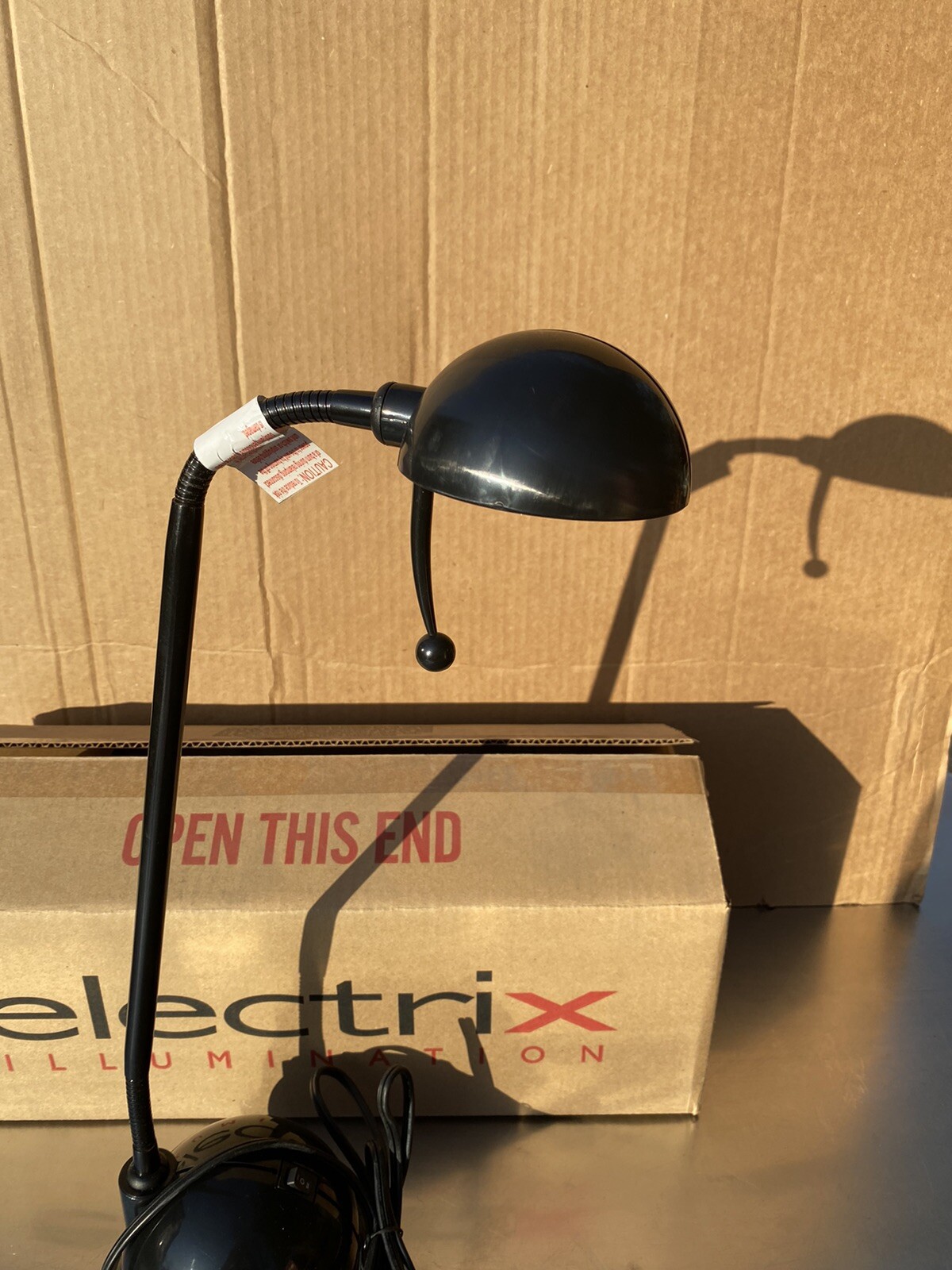Electrix Halogen Desk Lamp Mounting 22" Reach Black #7250 for sale ...