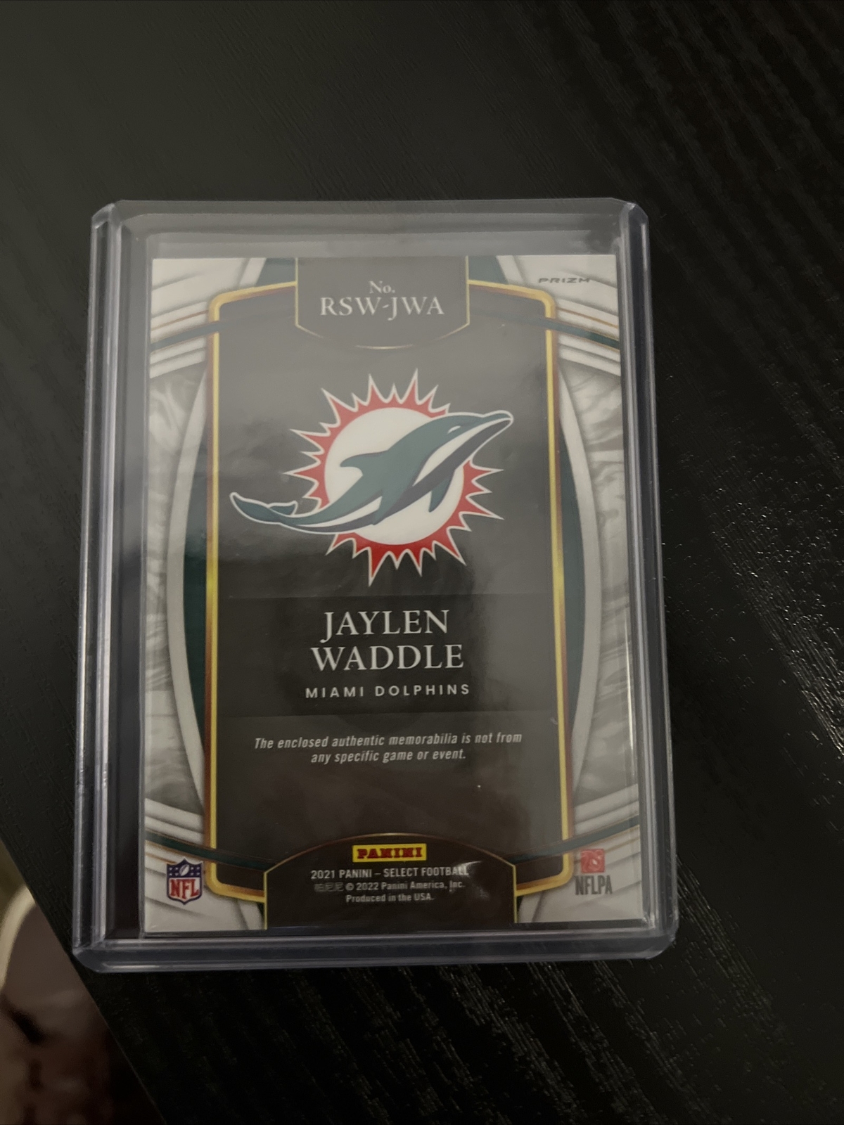 2021 Panini Select Jaylen Waddle Red PRIZM PATCH RC #RSW-JWA Rookie ...