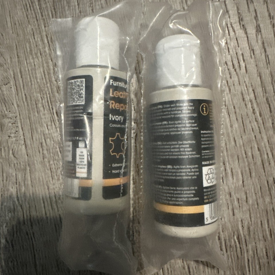 2 Pack Furniture Clinic Leather Repair Paint 2 In 1 Seal & Color Ivory ...
