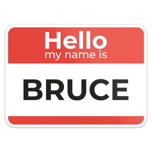 Hello My Name Is Bruce Sticker Vinyl Car Bumper Decal | eBay